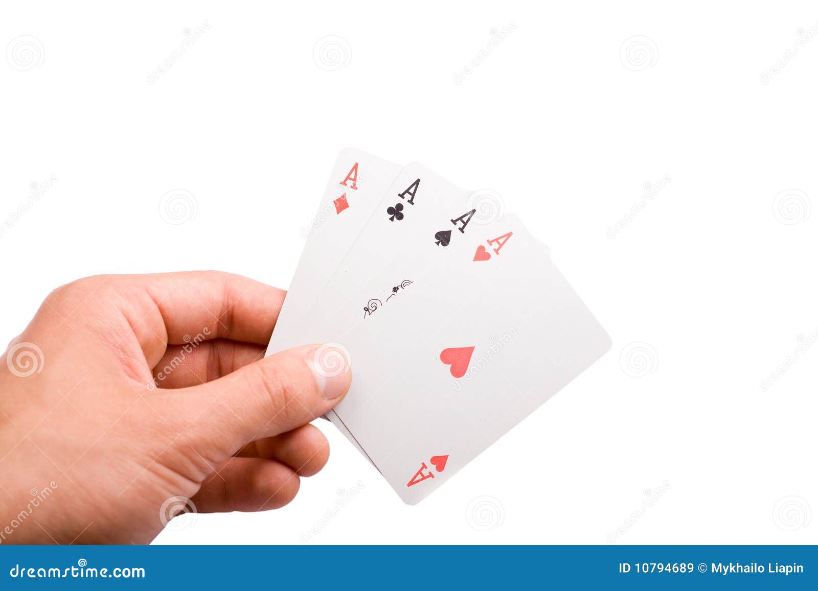 4 aces in a hand stock image. Image of opportunity, enjoyment - 10794689