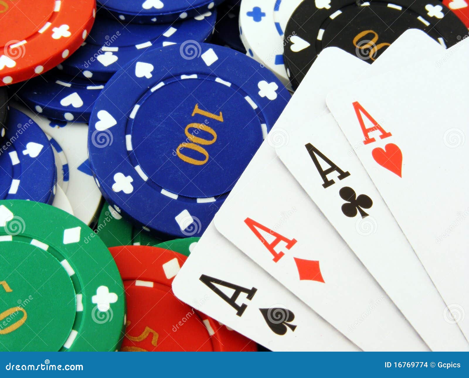 4 aces on poker chips stock photo. Image of black, gambling - 16769774