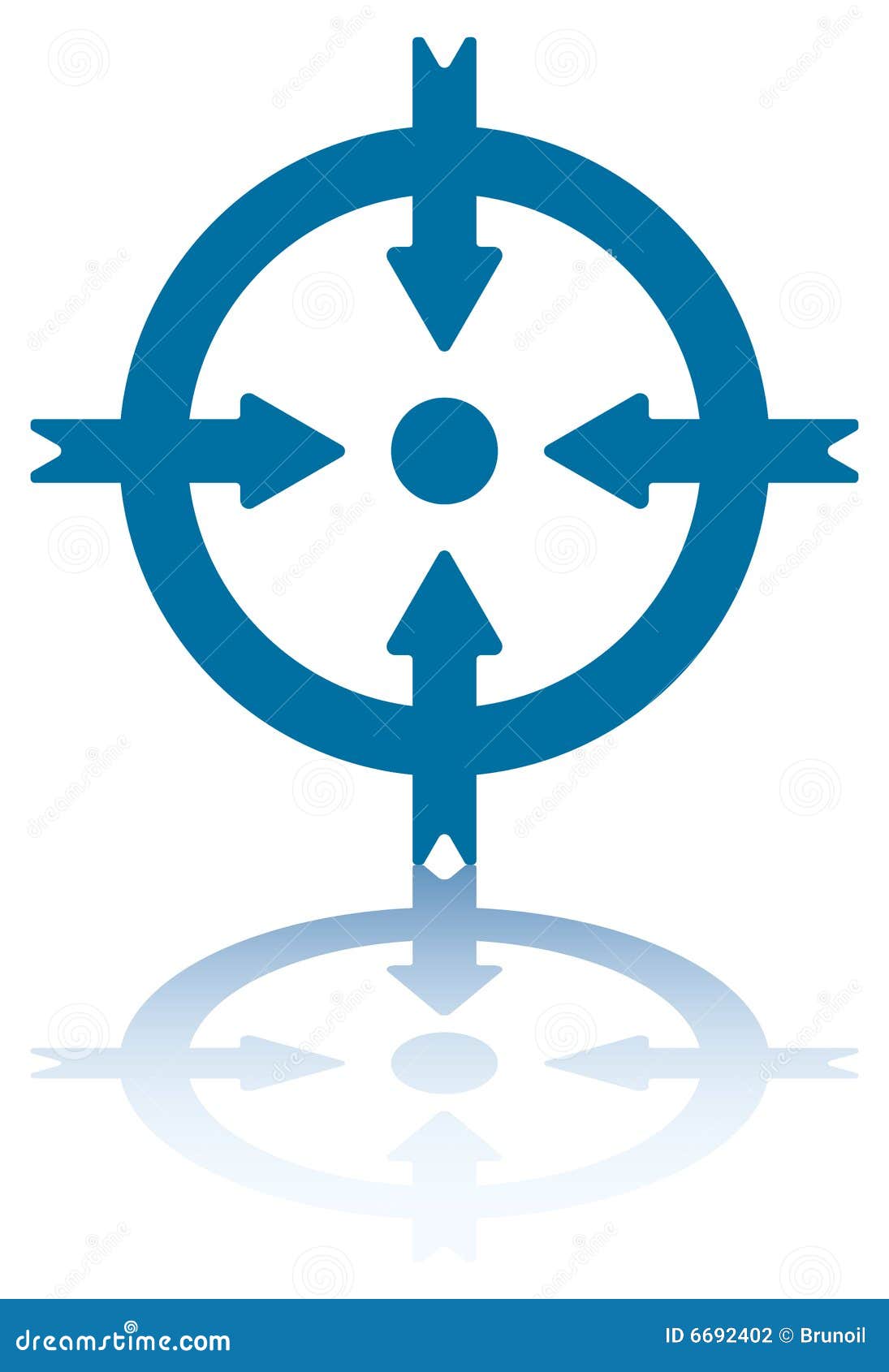 4 Arrows in a Circle (in) stock vector. Illustration of lower - 6692402