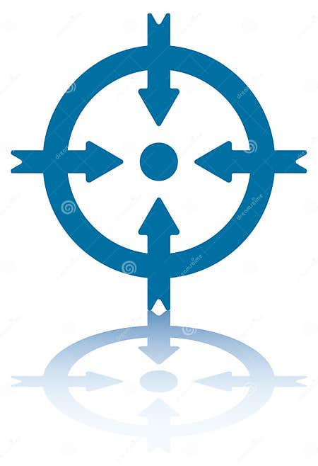 4 Arrows in a Circle (in) stock vector. Illustration of lower - 6692402