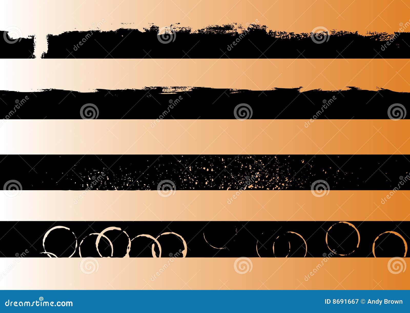 4 Black Grunge Artistic Strips 1 Stock Vector - Illustration of ...