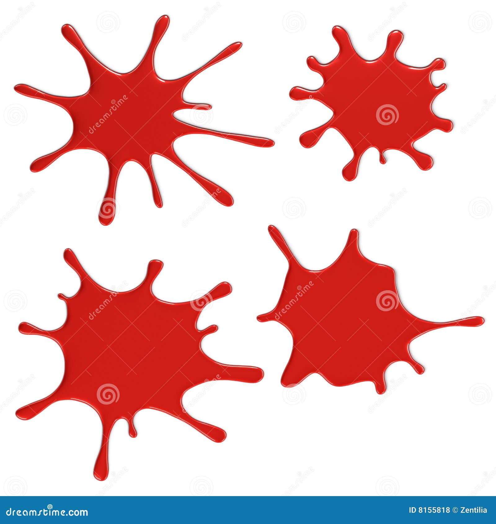 4 blood drops stock illustration. Illustration of isolated - 8155818