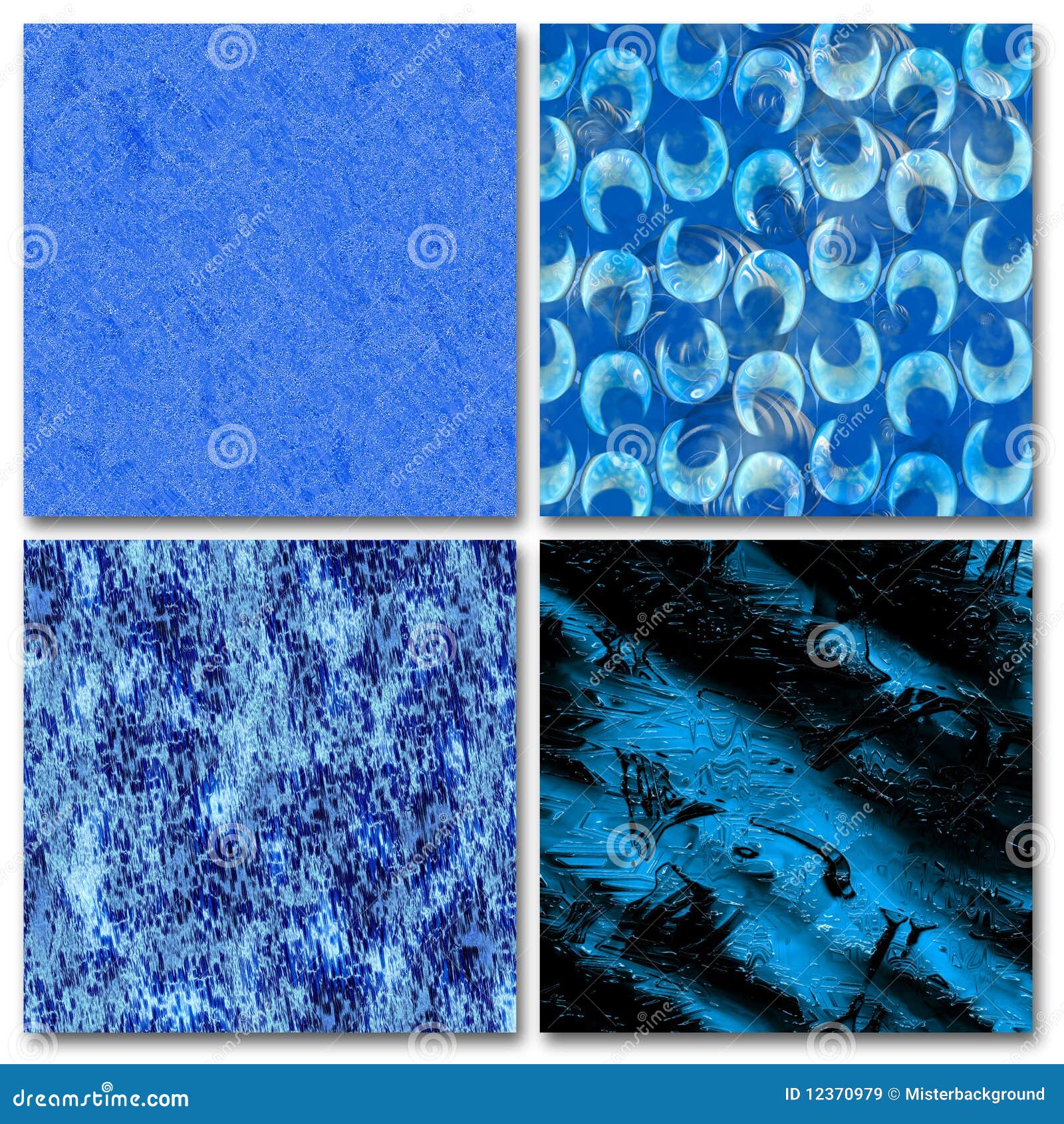 4 Blue Abstract Composition Stock Illustration - Illustration of ...