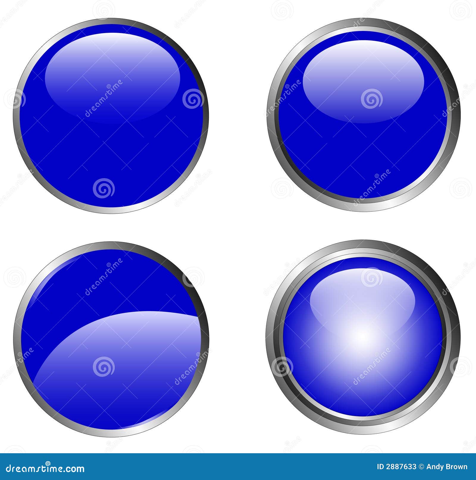 4 botones azules con clase ilustración del vector. Ilustración de ...