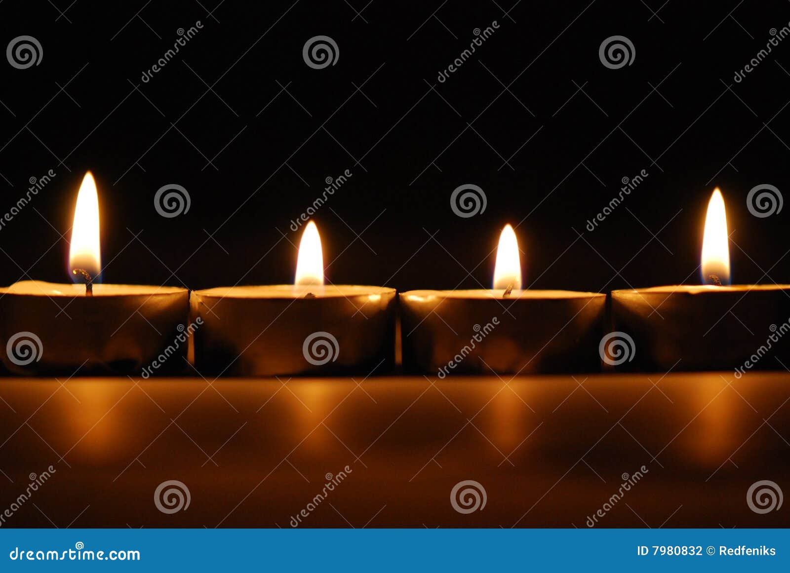 4 candles stock photo. Image of loss, isolated, candlelight - 7980832