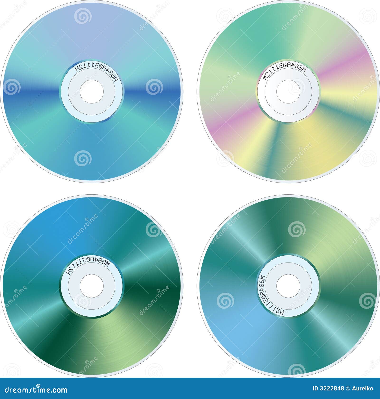 4-CD-R stock vector. Illustration of shiny, compact, backup - 3222848