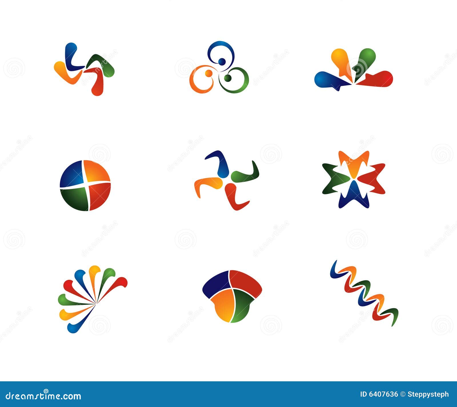 4 Color Abstracts stock vector. Illustration of lively - 6407636