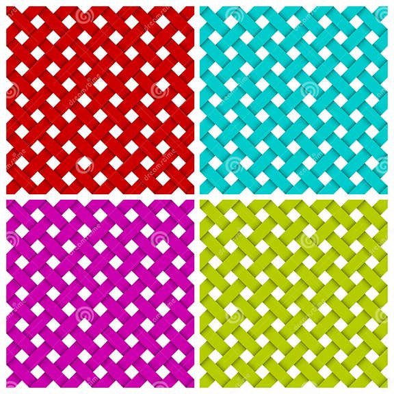 4 Colored Diagonal Lines Seamless Pattern Stock Vector - Illustration ...