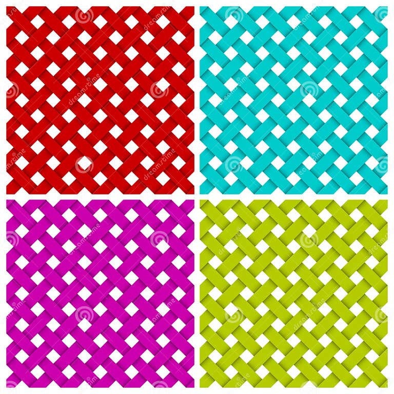 4 Colored Diagonal Lines Seamless Pattern Stock Vector - Illustration ...