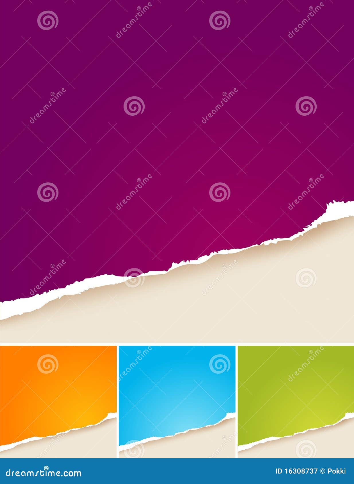 Colored Ripped Lined Paper Strips Collection. Realistic Paper Scraps ...