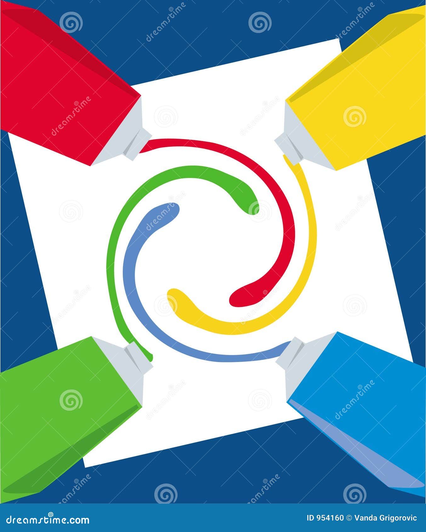 4 colors stock illustration. Illustration of colored, blue - 954160