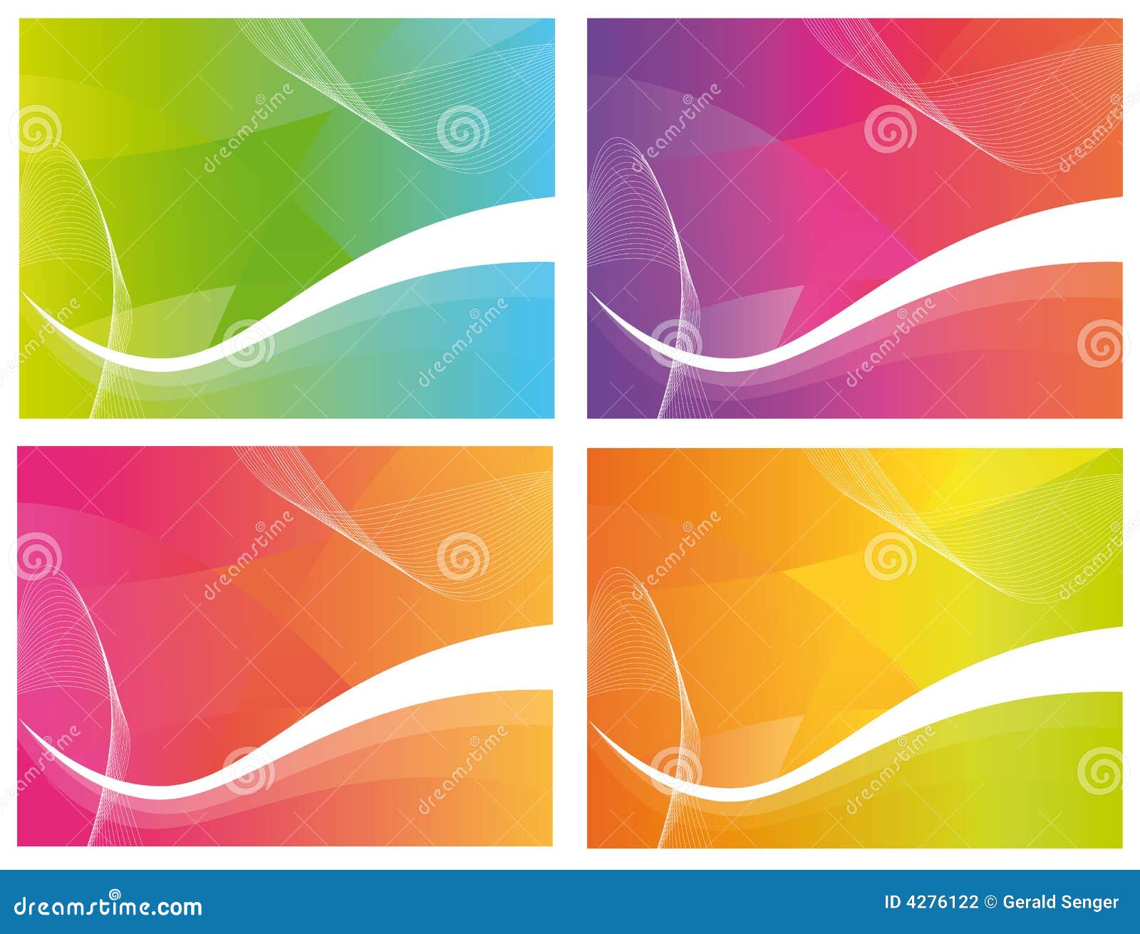 4 Colour Waves stock vector. Illustration of flow, digital - 4276122