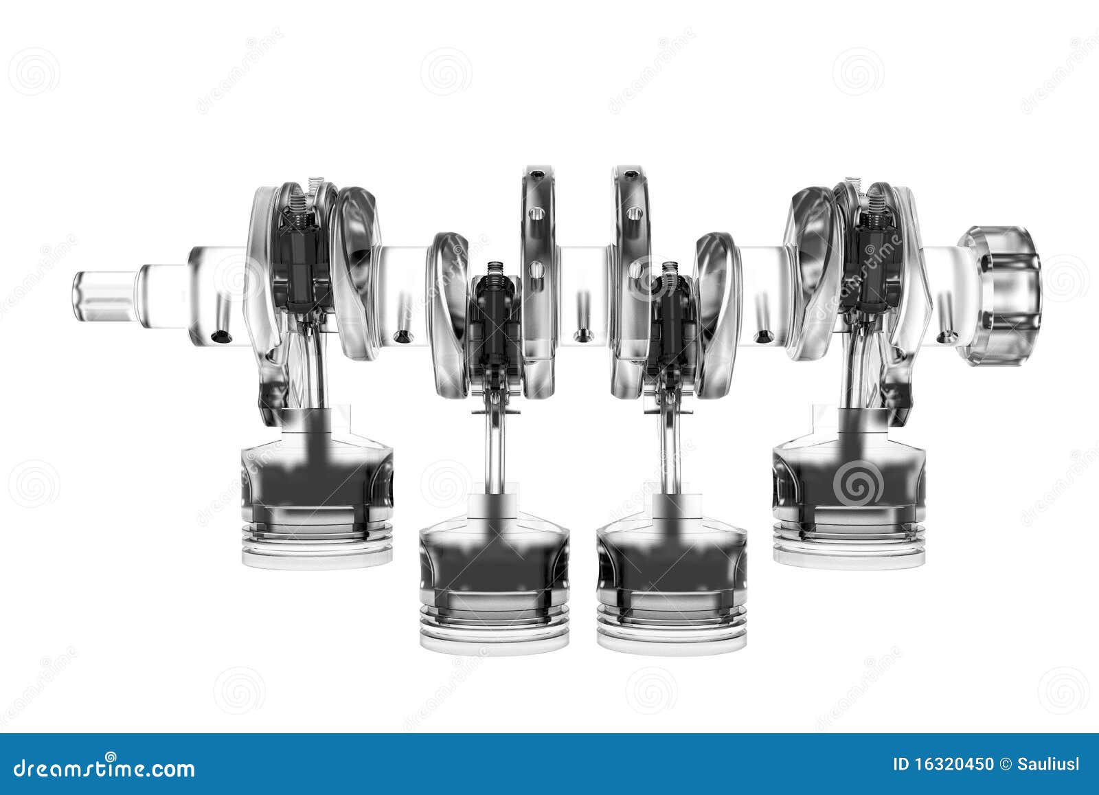Piston And Crank Mechanism Drawings Vector Illustration | CartoonDealer ...