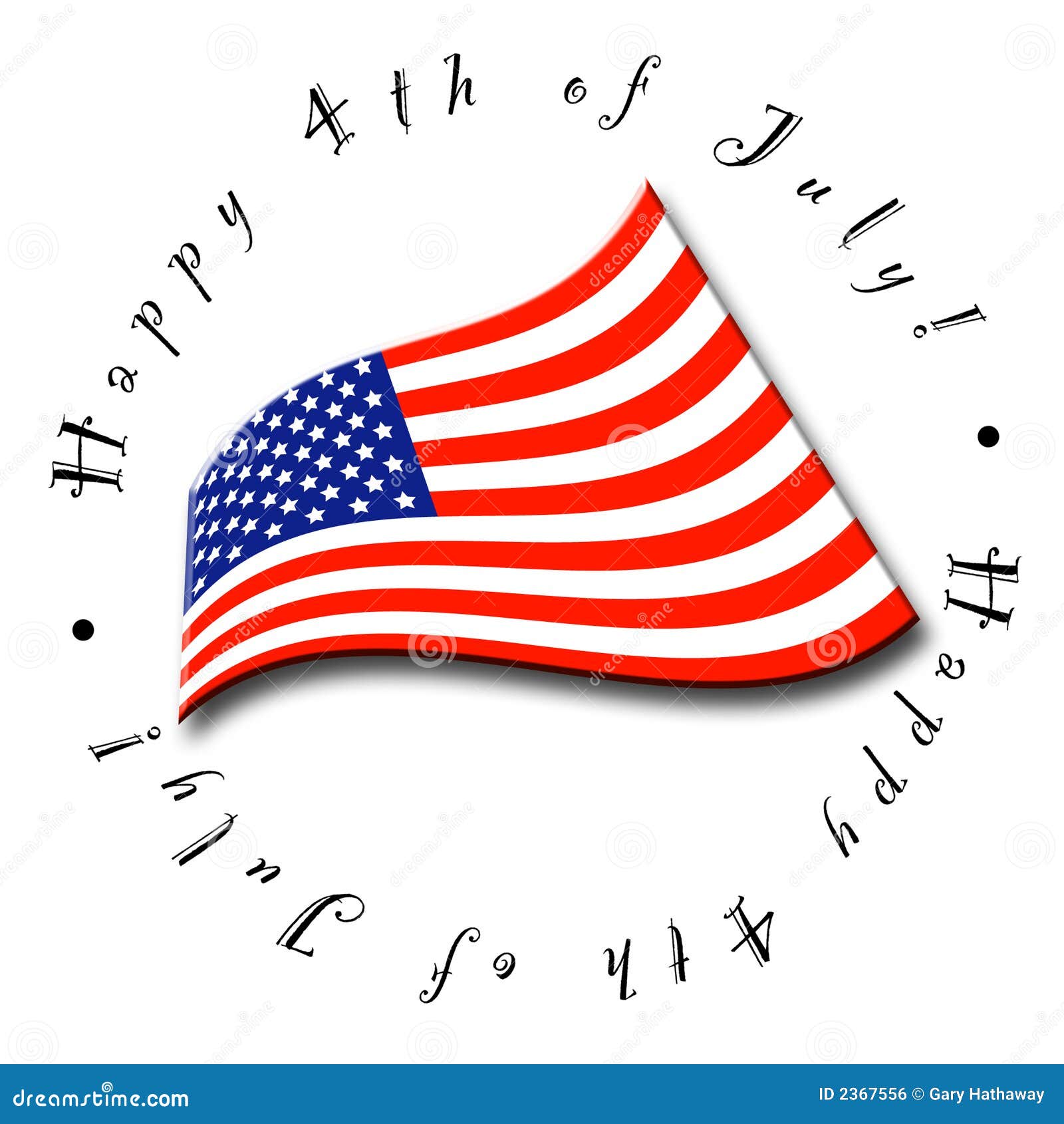 4. Der Juli-Markierungsfahne Stock Abbildung - Illustration von ...