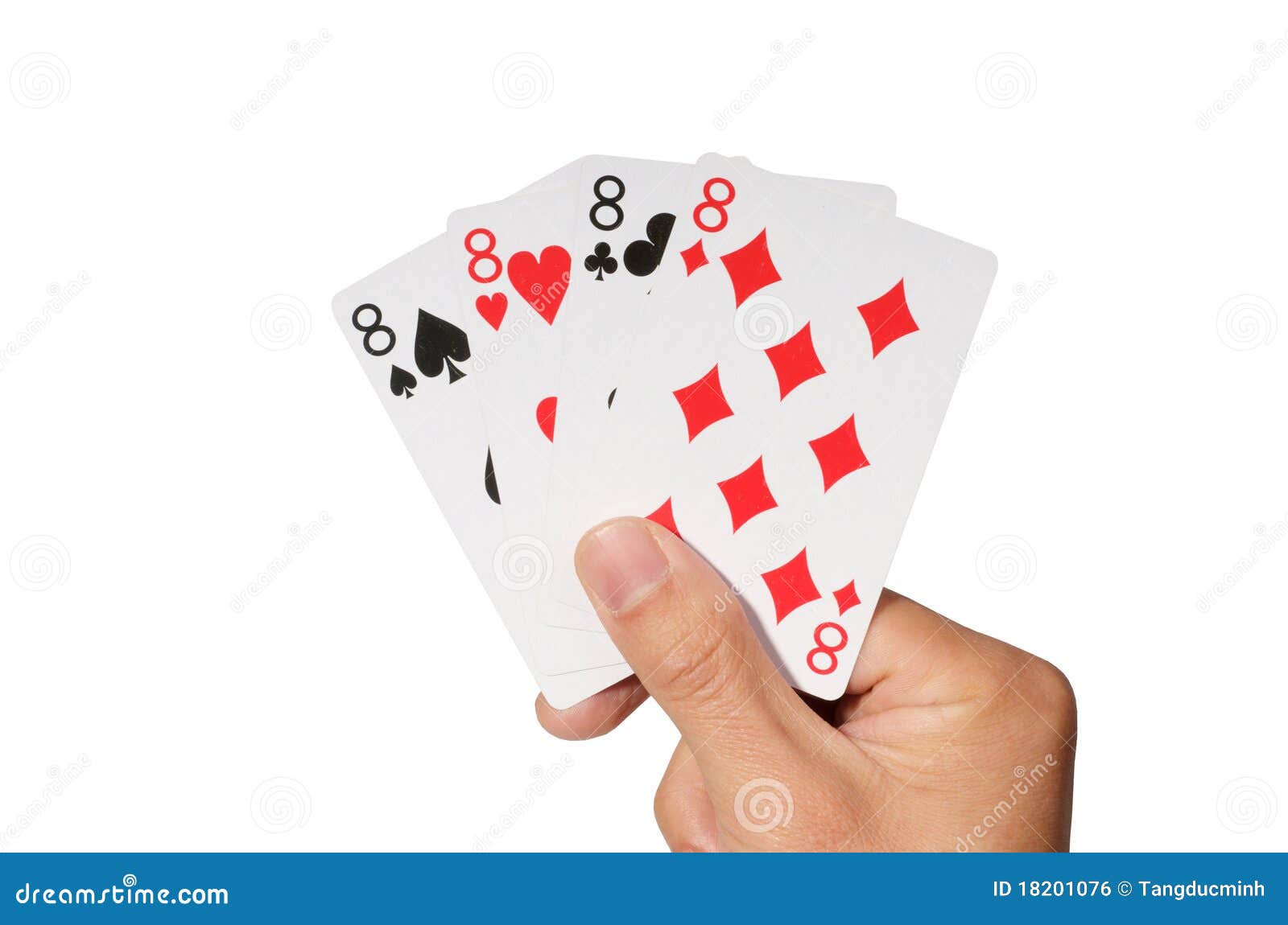 4 eights in hand stock photo. Image of heart, hands, gambling - 18201076