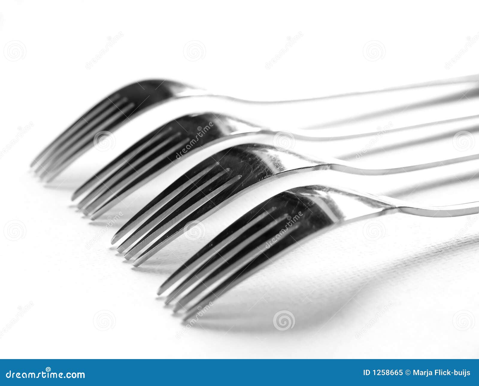 4 forks stock image. Image of silver, restaurant, fork - 1258665