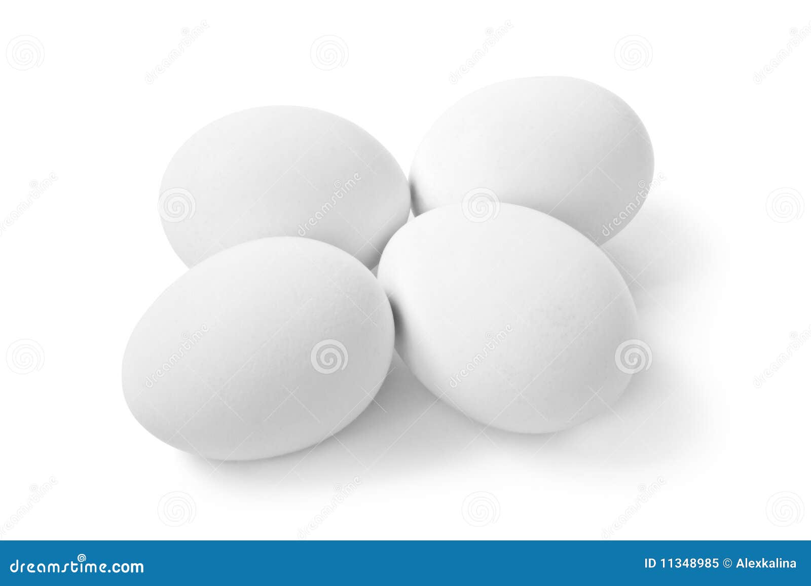 4 huevos blancos aislados imagen de archivo. Imagen de imagen - 11348985