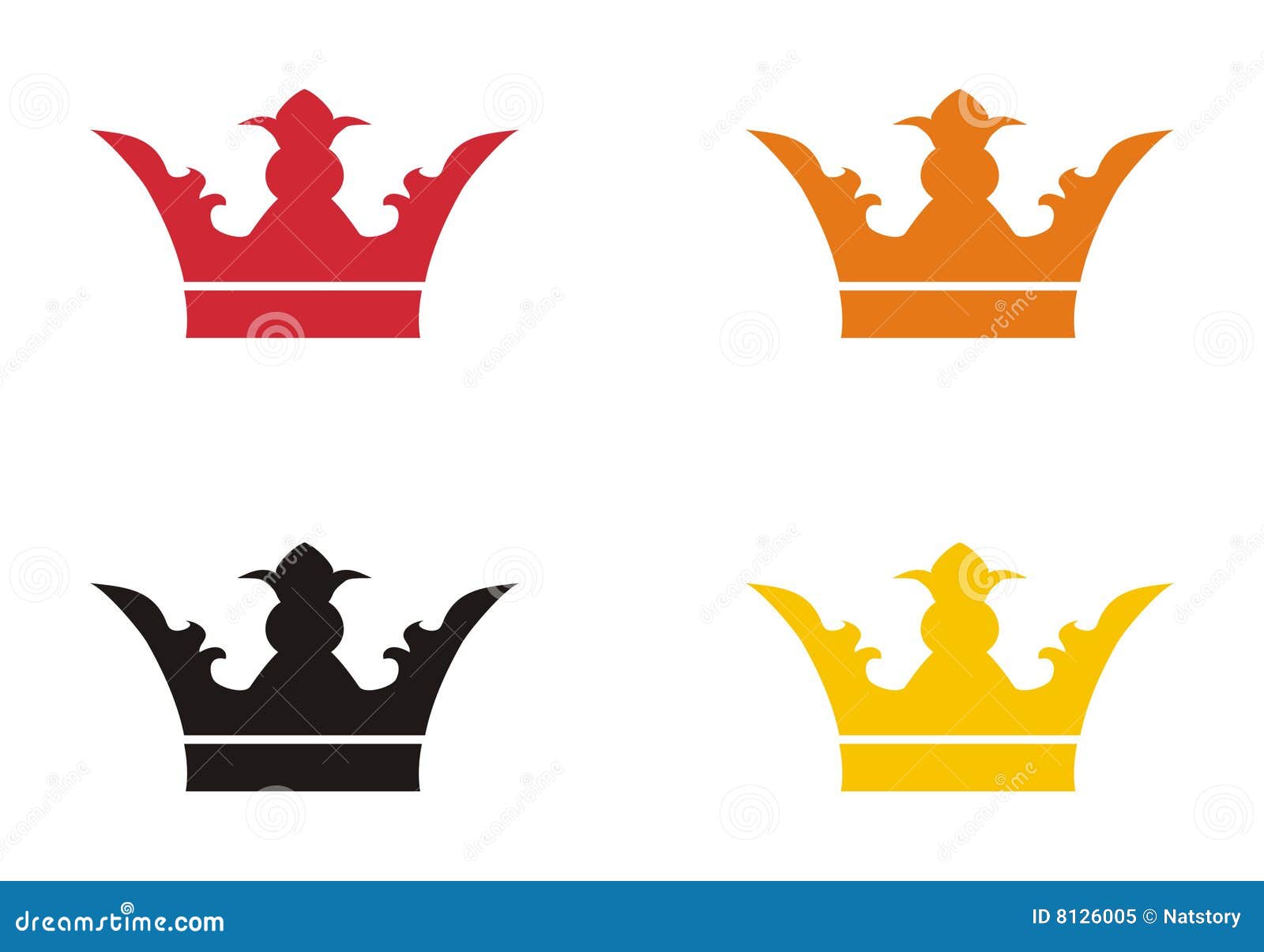 4 Kronen stock abbildung. Illustration von krone, gold - 8126005