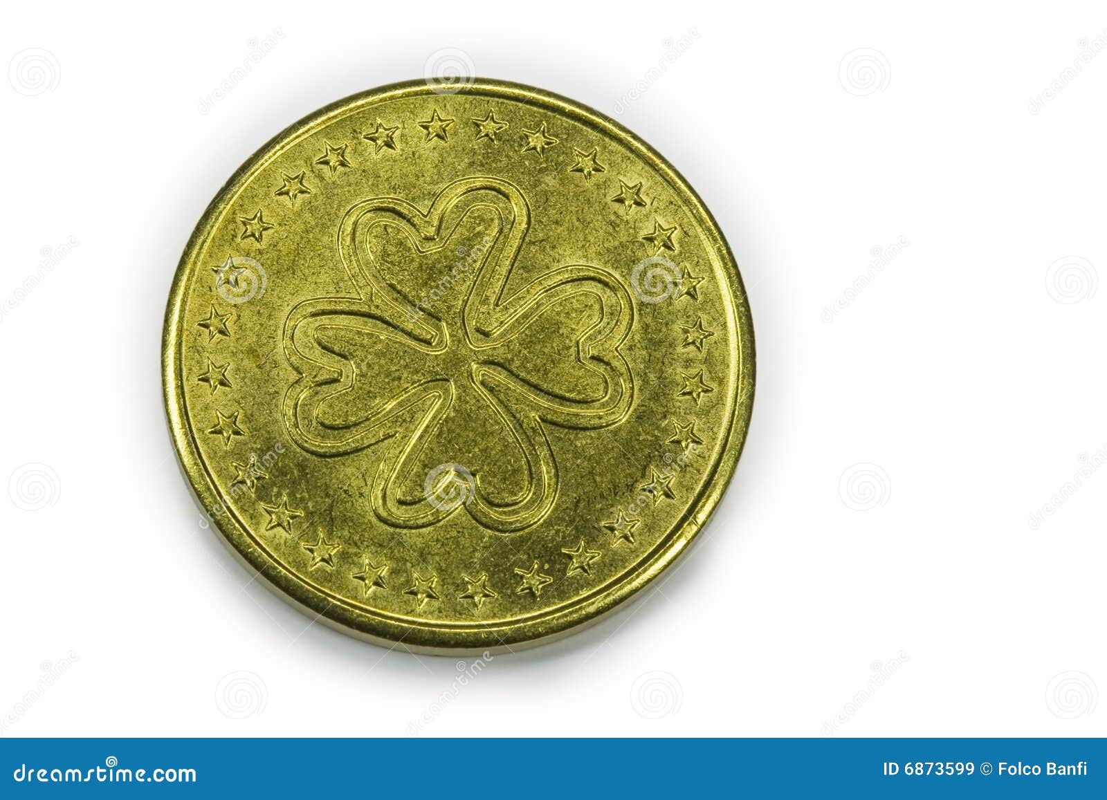 4-leaf Clover Lucky Coin Royalty Free Stock Images - Image: 6873599