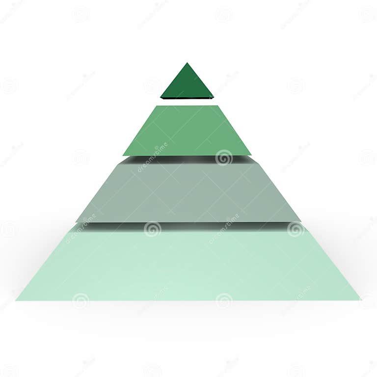 A 4 Level Pyramid - a 3d Image Stock Illustration - Illustration of ...