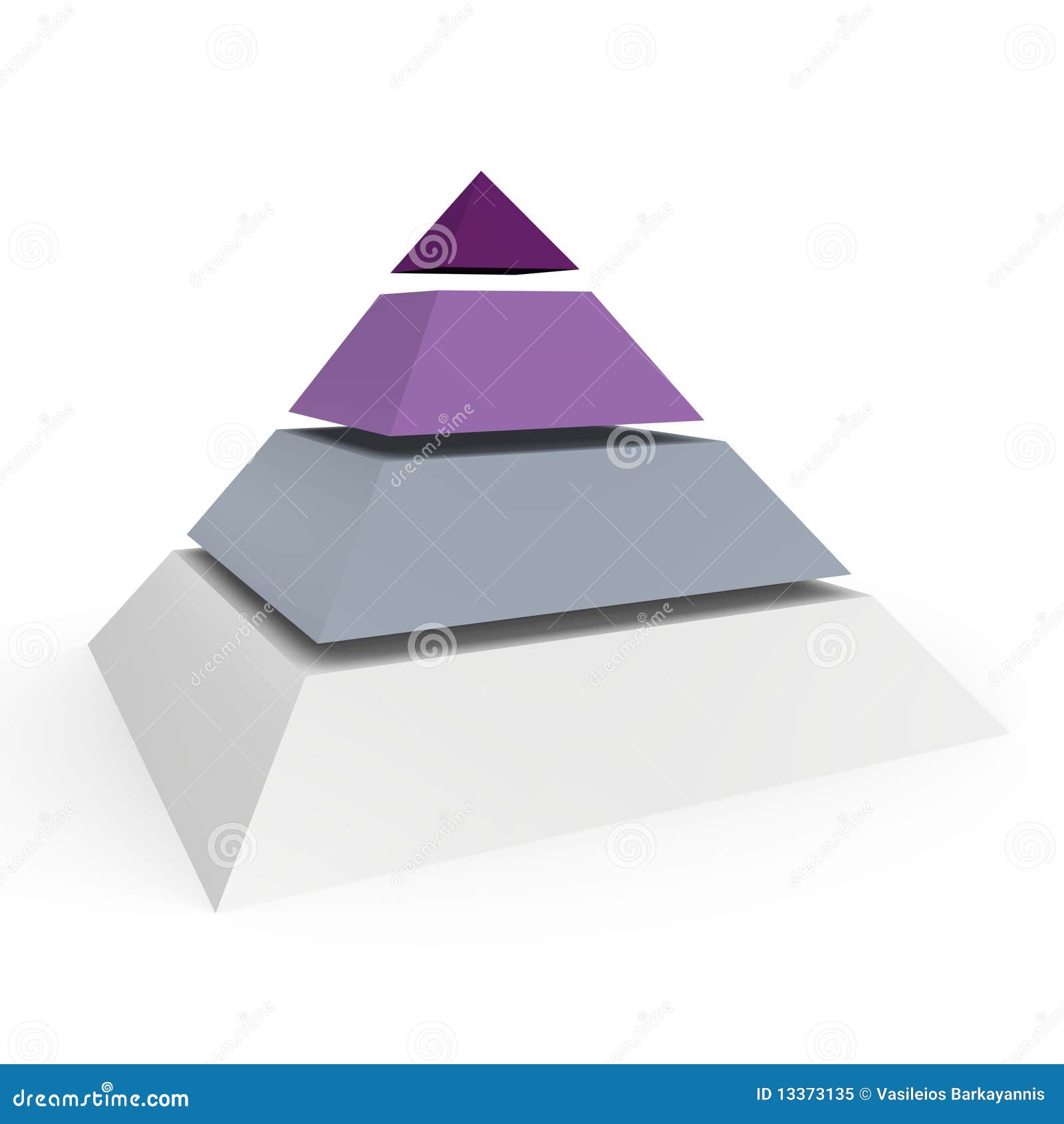 A 4 Level Pyramid - a 3d Image Stock Illustration - Illustration of ...