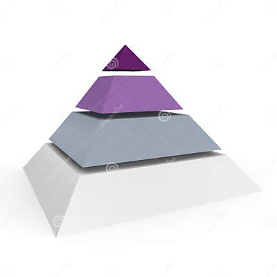 A 4 Level Pyramid - a 3d Image Stock Illustration - Illustration of ...