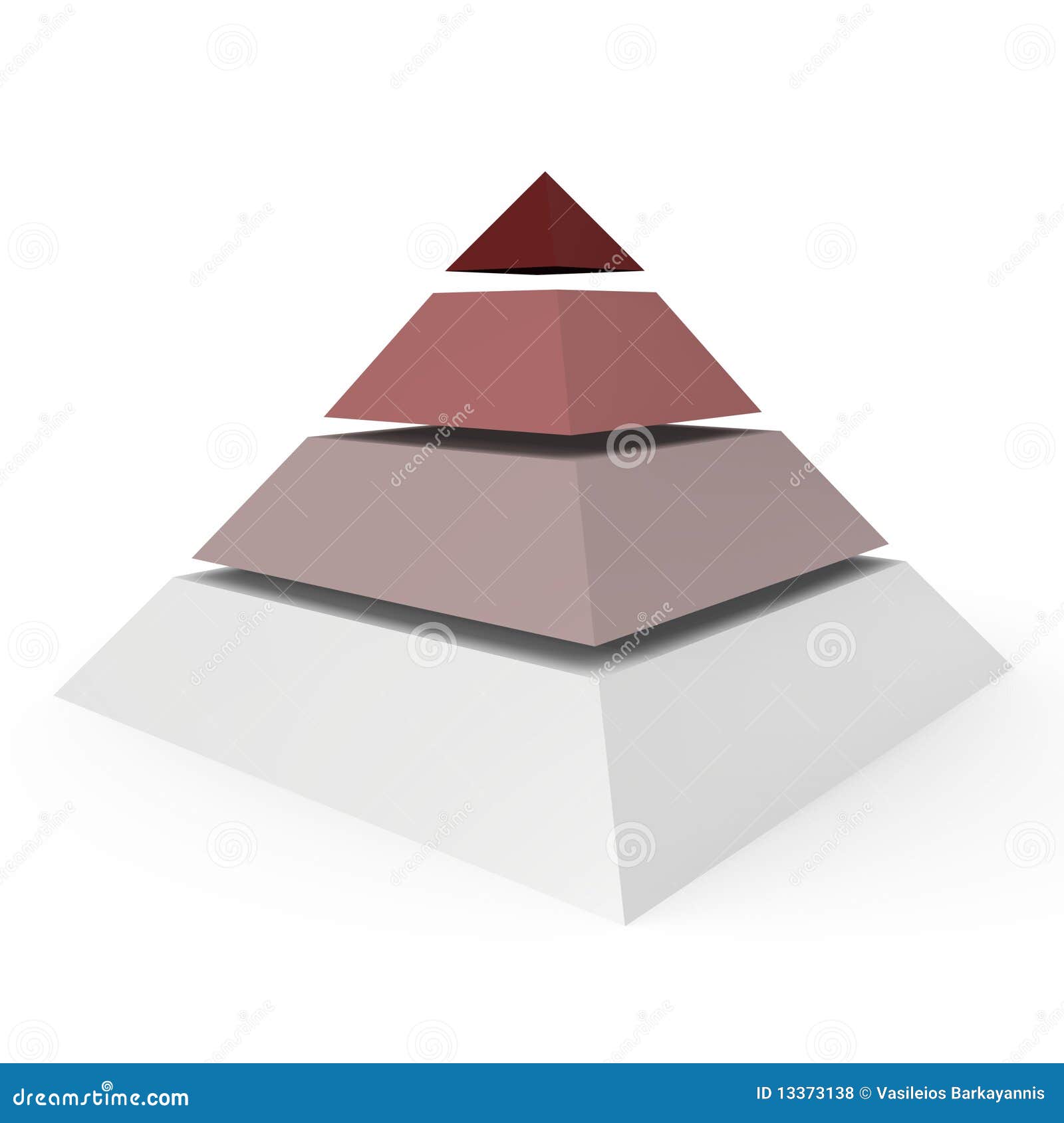 A 4 Level Pyramid - a 3d Image Stock Illustration - Illustration of ...