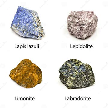 4 minerals stones stock image. Image of earth, geological - 28498153