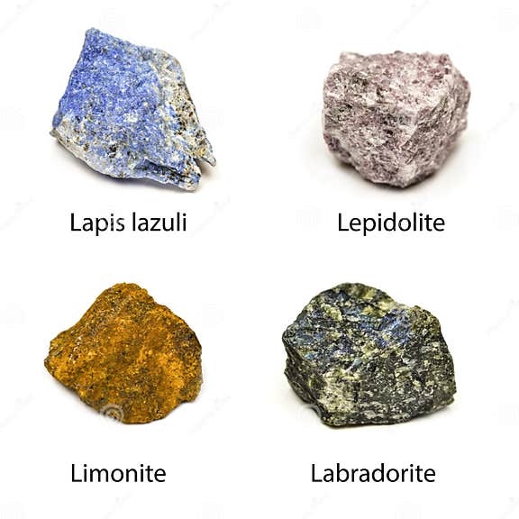 4 minerals stones stock image. Image of earth, geological - 28498153