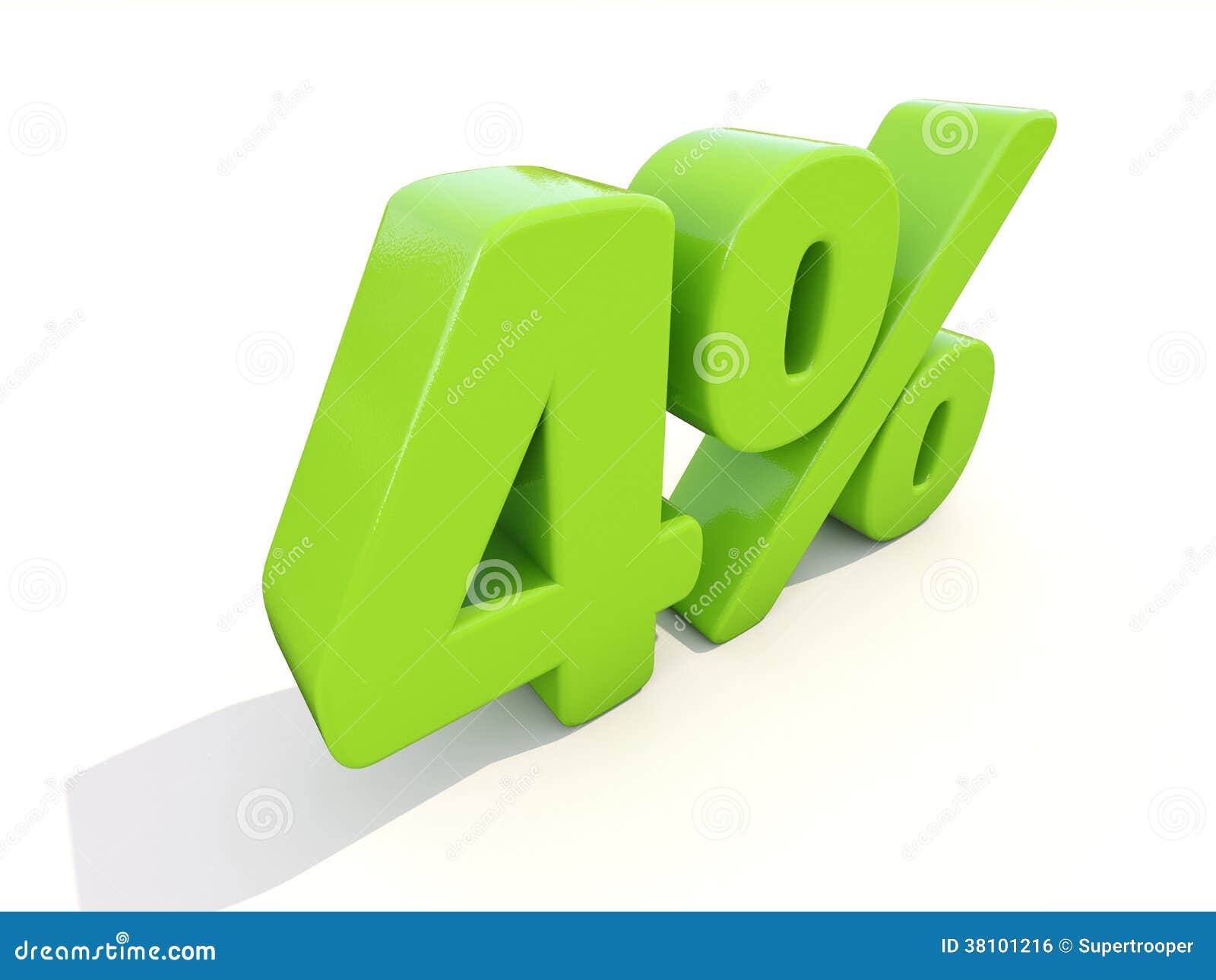 4 Percentage Rate Icon on a White Background Stock Photo - Image of ...