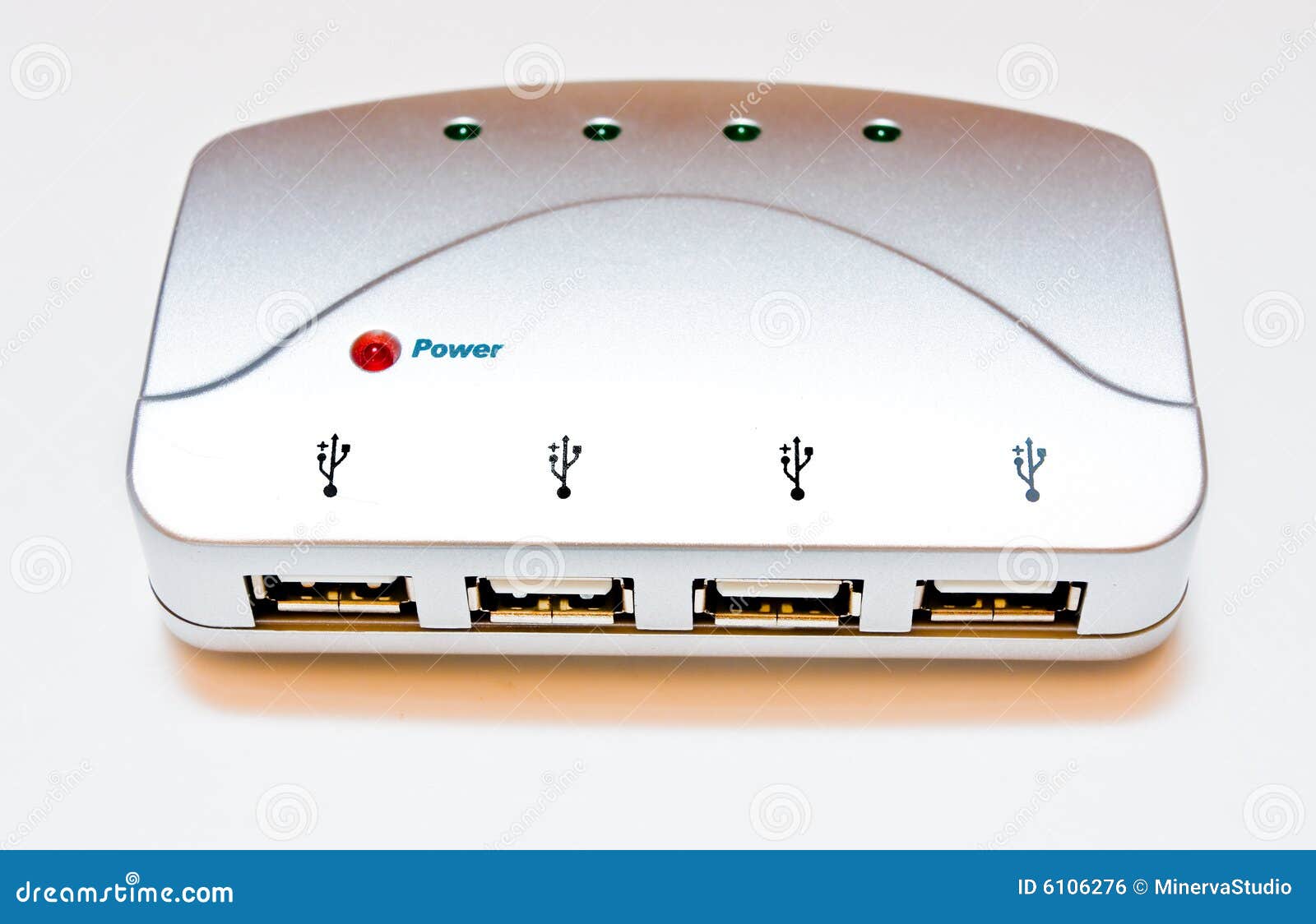 4 port external usb hub stock photo. Image of connect - 6106276