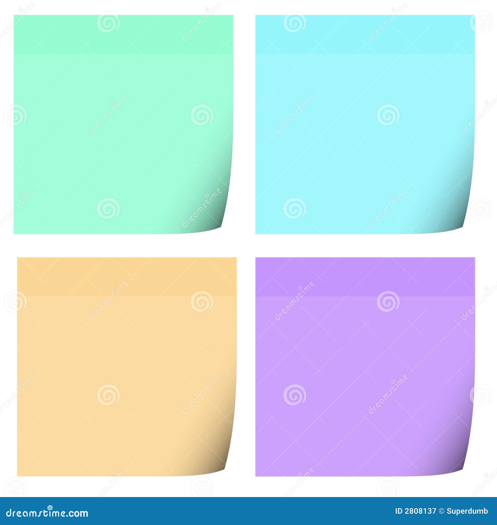 4 Post it Notes stock illustration. Illustration of orange - 2808137