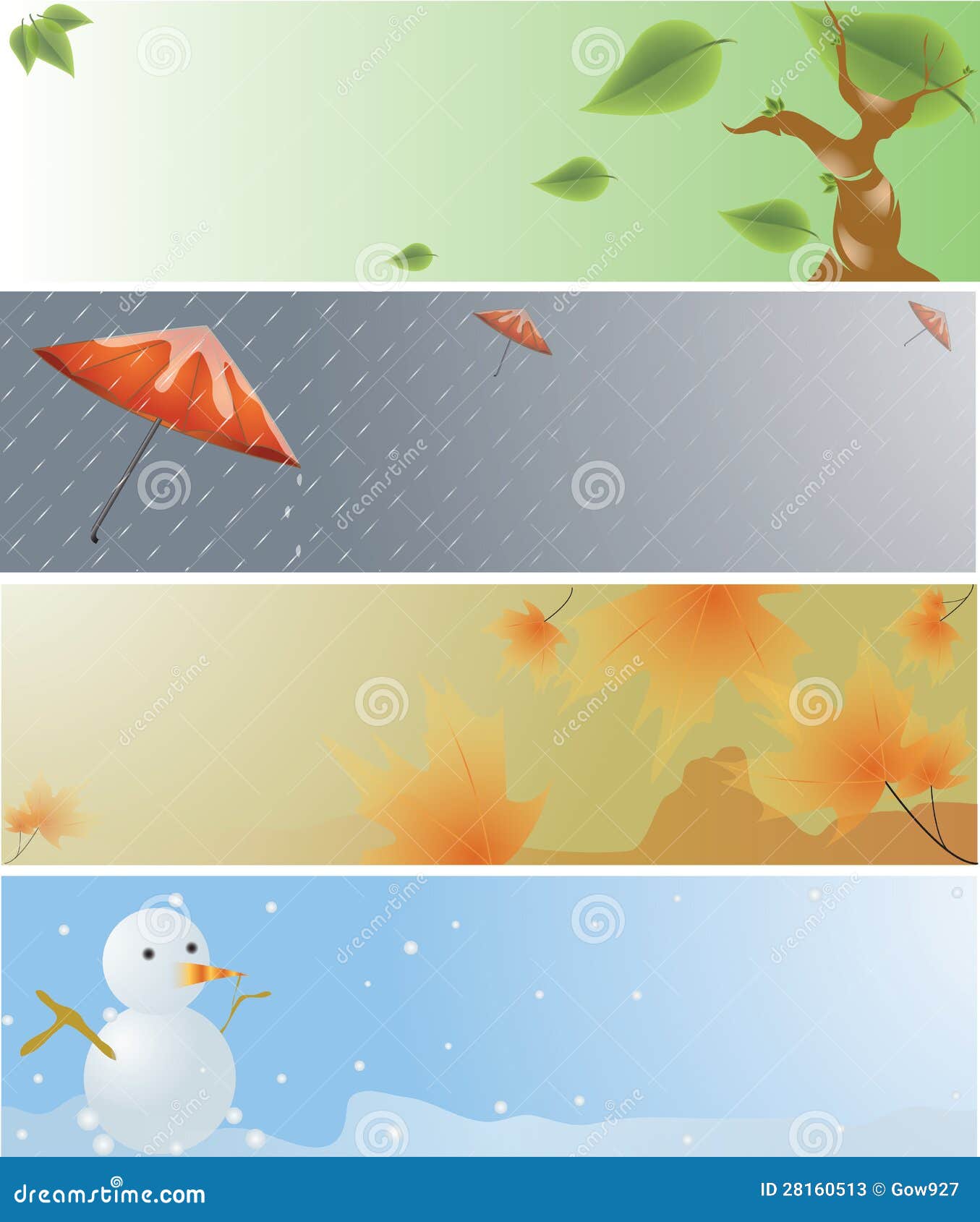 4 seasons banner stock vector. Illustration of celebration - 28160513