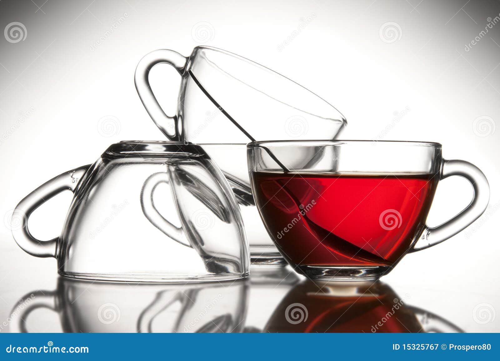 4 tea cups and tea stock image. Image of single, objects - 15325767