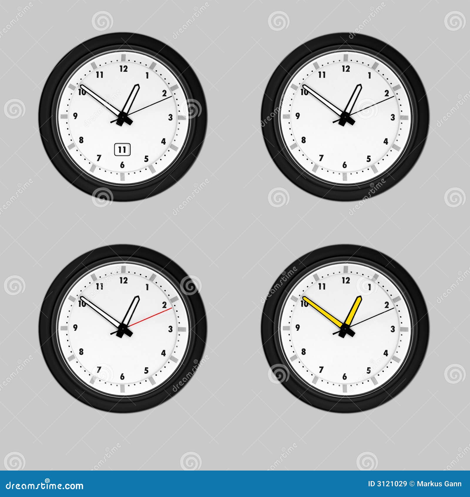 4 watches stock illustration. Illustration of time, timepiece - 3121029