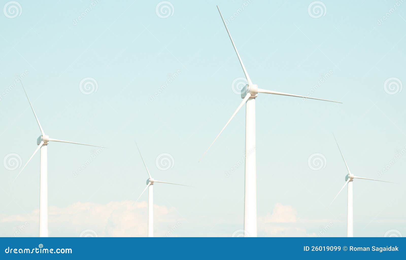 4 wind turbines stock image. Image of electricity, industries - 26019099