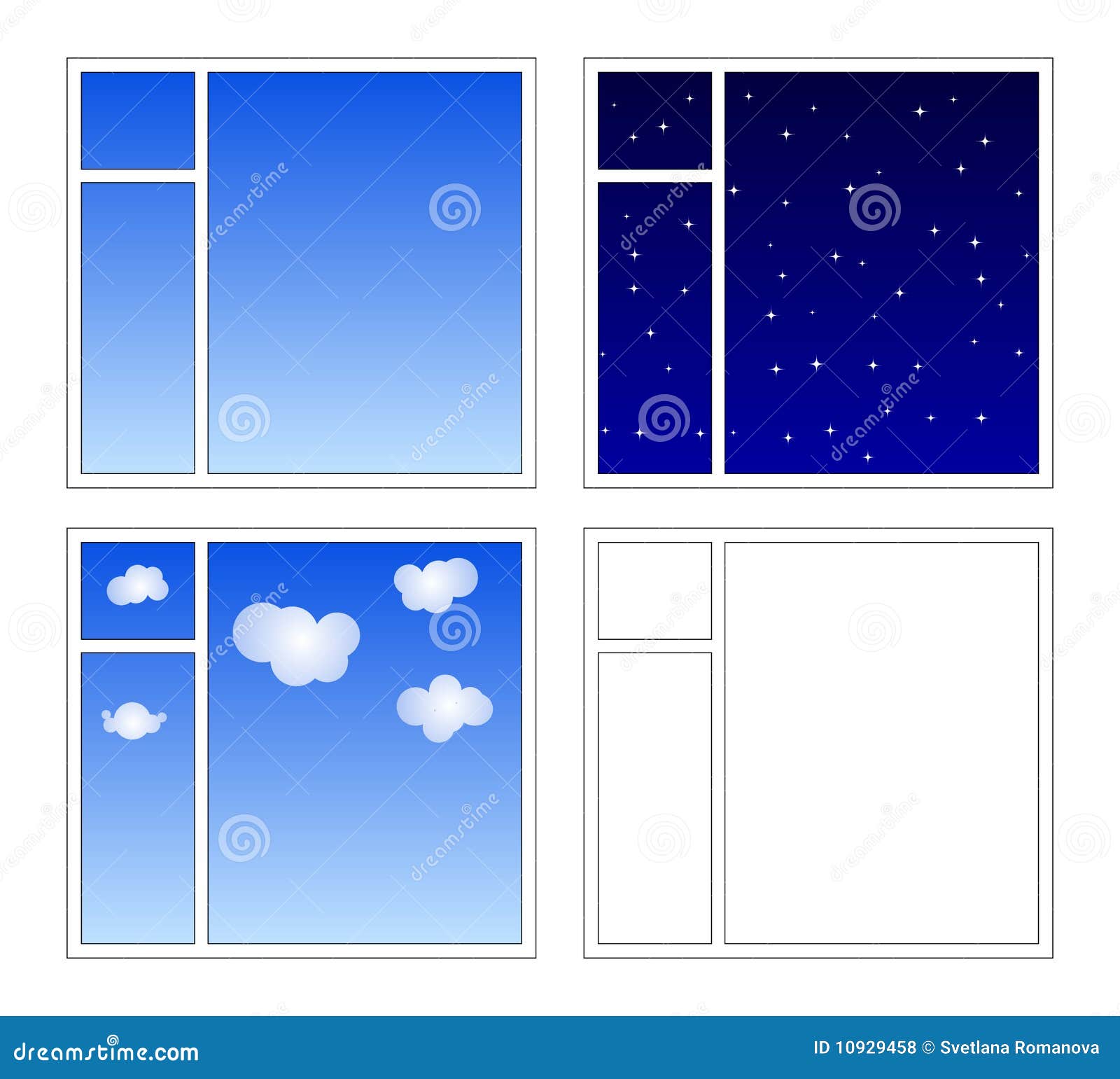 4 windows stock vector. Illustration of illustrated, backdrop - 10929458