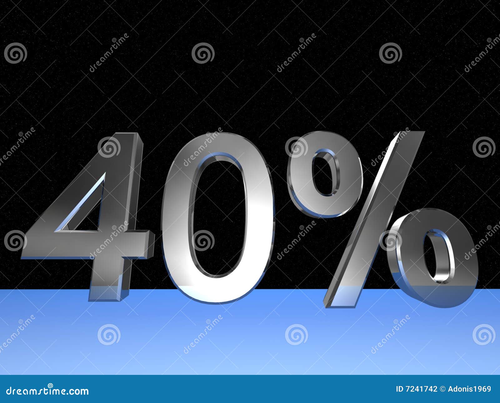 40 percent stock illustration. Illustration of forty, percentage - 7241742