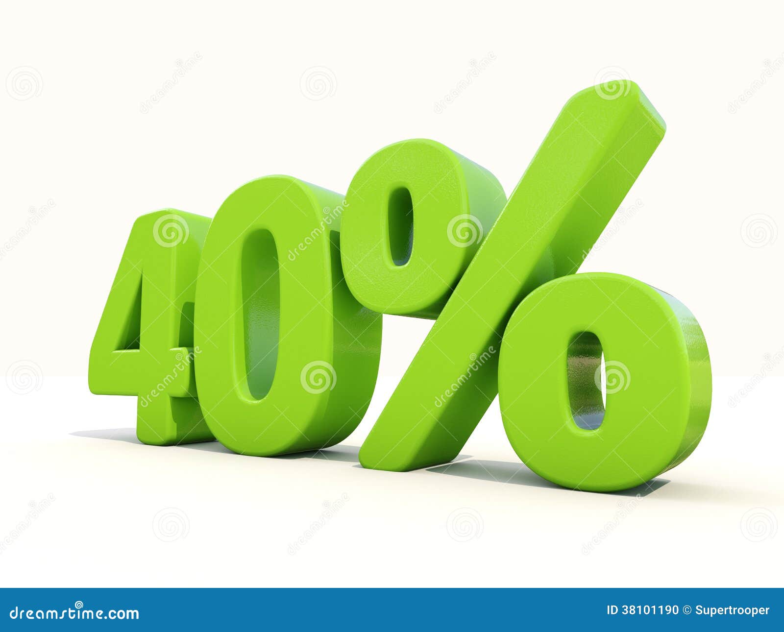 40 Percentage Rate Icon on a White Background Stock Photo - Image of ...
