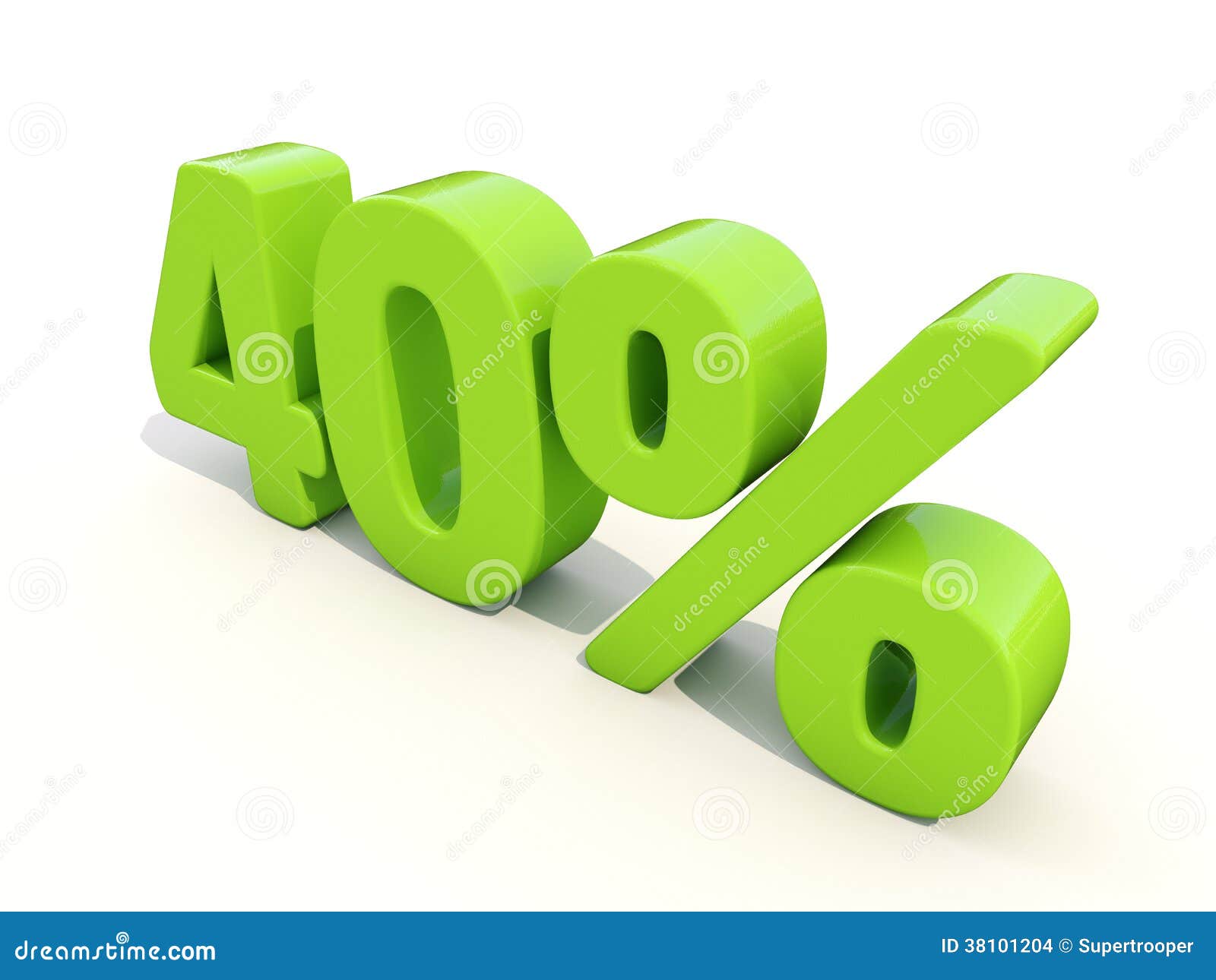 40 Percentage Rate Icon on a White Background Stock Photo - Image of ...