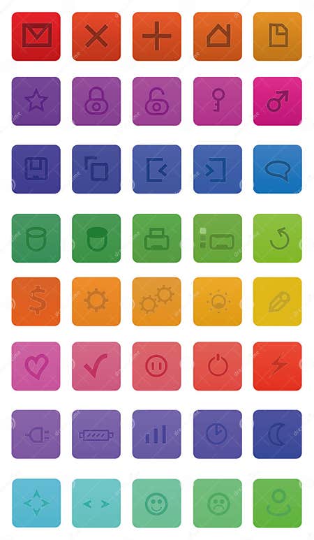 40 web icons stock vector. Illustration of clock, hear - 27902422