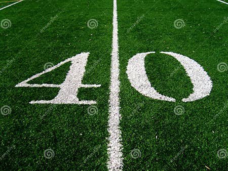 40 Yard Line stock photo. Image of grid, player, green - 1531998