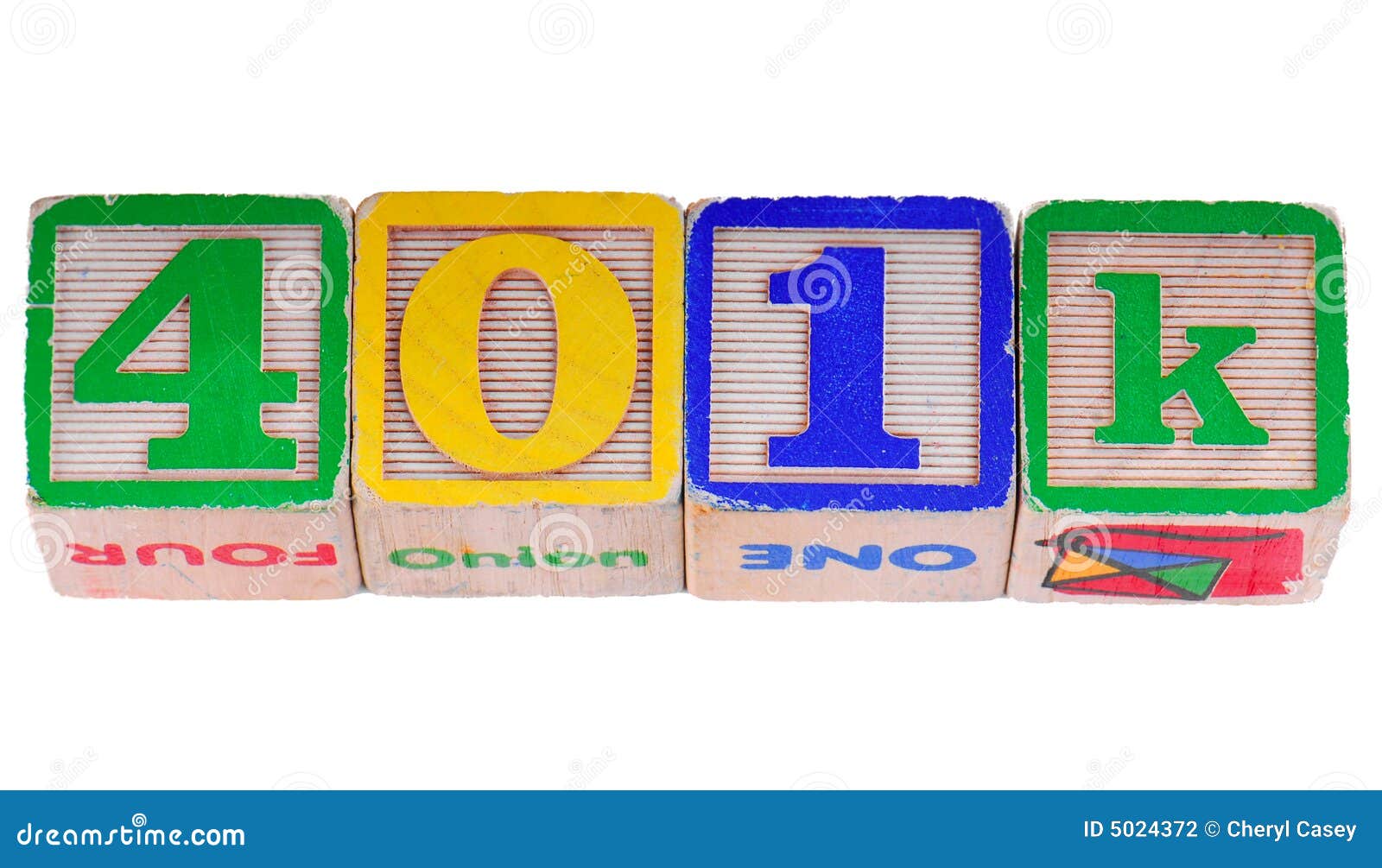 401K Written in Blocks stock photo. Image of future, retirement - 5024372