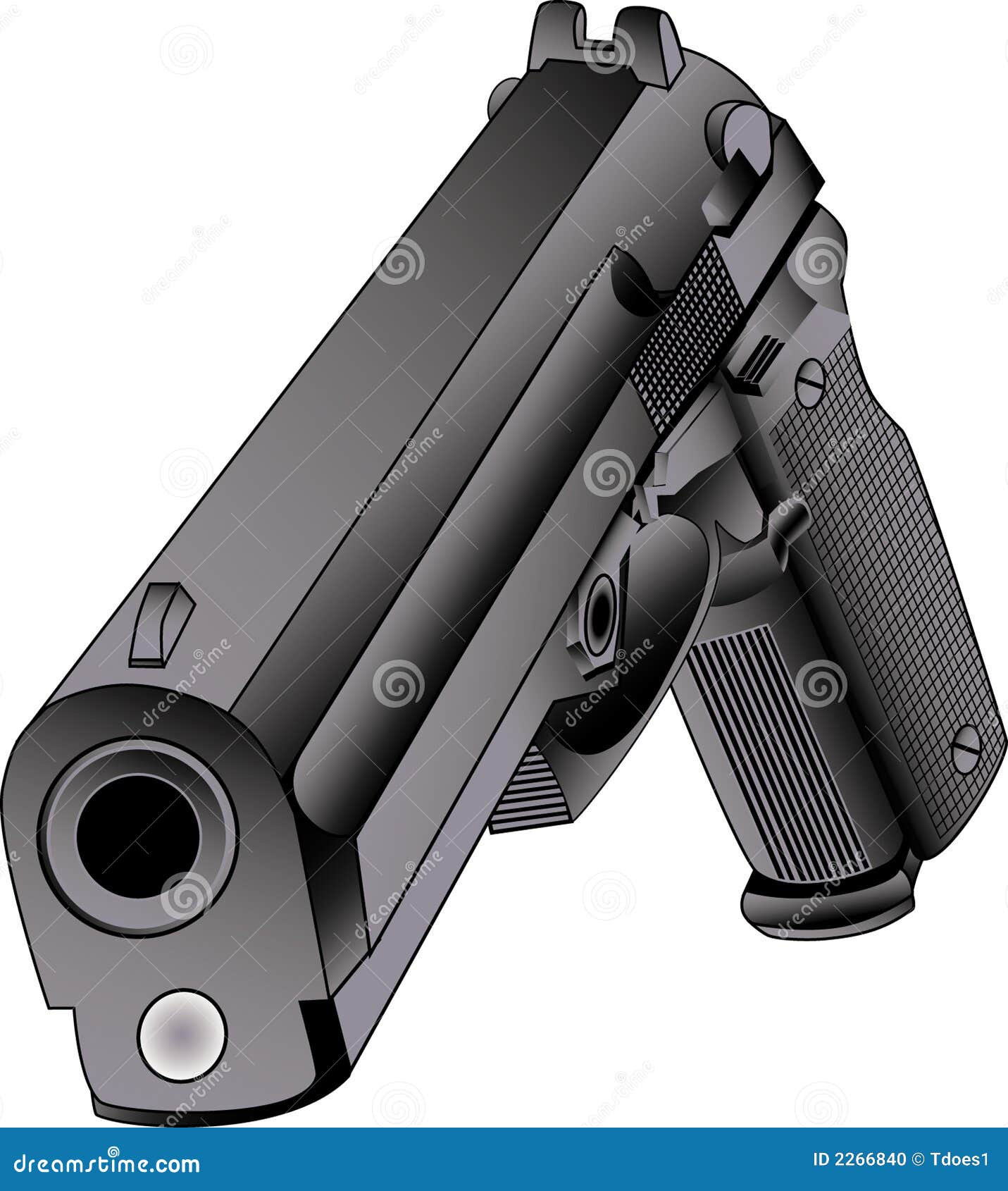 45 Caliber Gun Vector Stock Photo - Image: 2266840