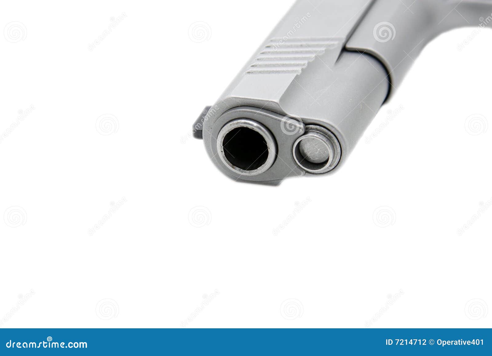 45 caliber pistol barrel stock photo. Image of weapon - 7214712