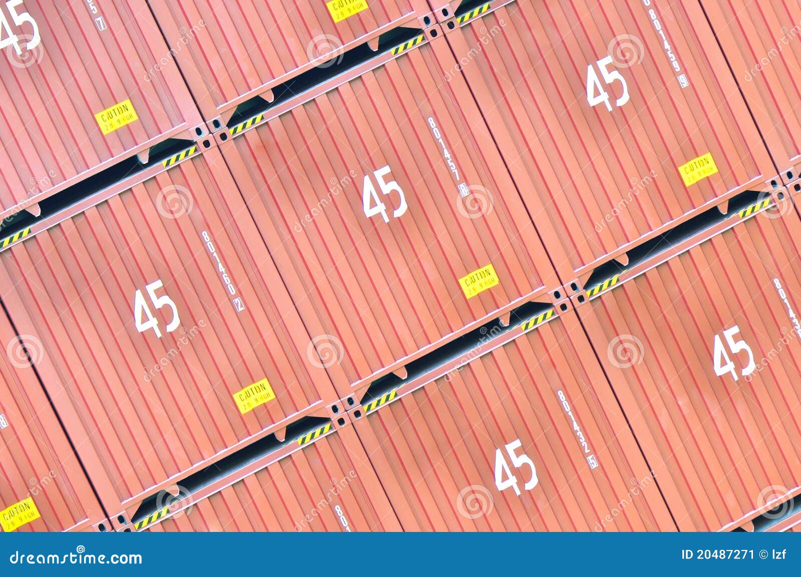 45 Feet High Freight Containers Stock Image - Image of harbor, harbour ...