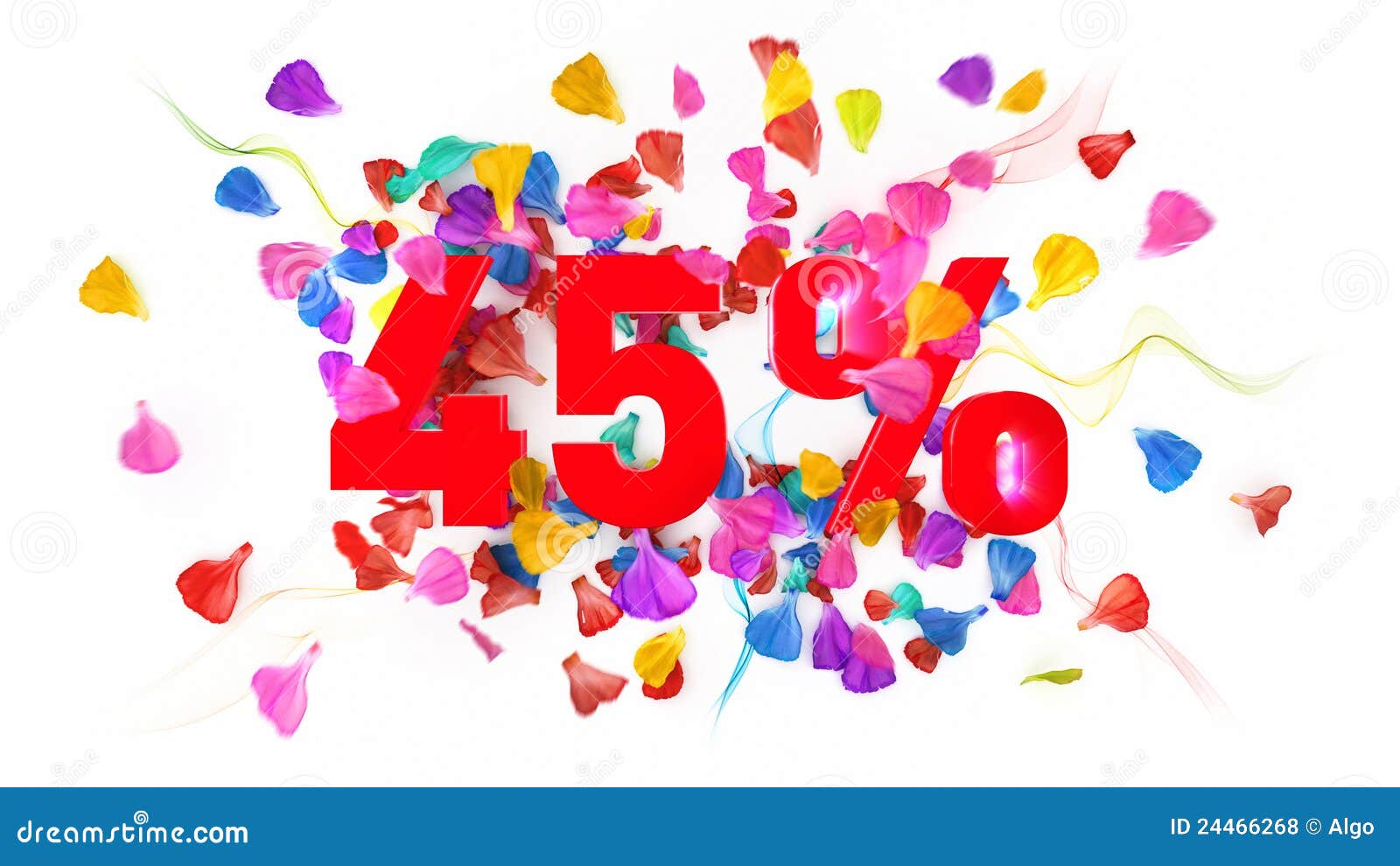 45 percent off stock illustration. Illustration of promotion - 24466268