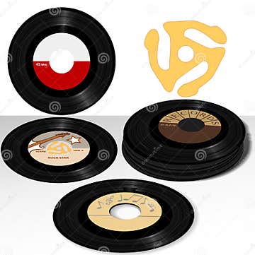 45 Records Labels Music stock vector. Illustration of disco - 3425308