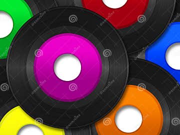 45 RPM Records stock illustration. Illustration of player - 2024845