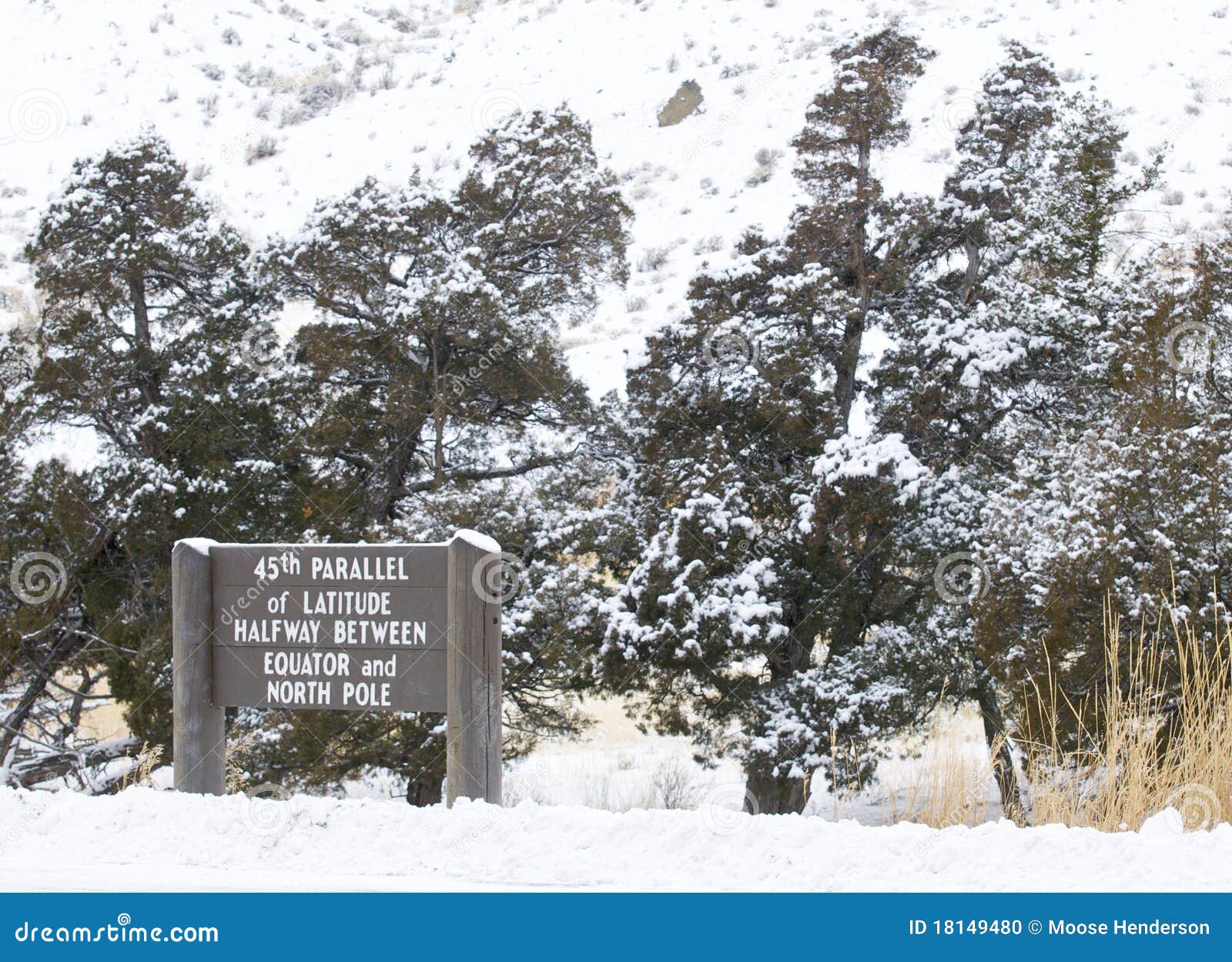 45th parallel stock photo. Image of pole, yellowstone - 18149480
